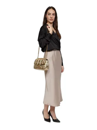 Michael Kors Soho Large Chain Shoulder Bag - Pale Gold