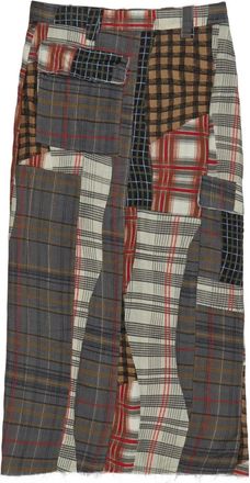 Bimba & Lola Midirock im Patchwork-Look mit Klappentasche - Braun