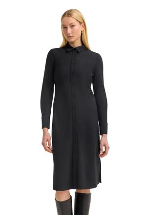 Bugatti Damen Blusenkleid W1403-84643 mit Knopfleiste, Jersey, Hemdkragen, Viskose-Mix
