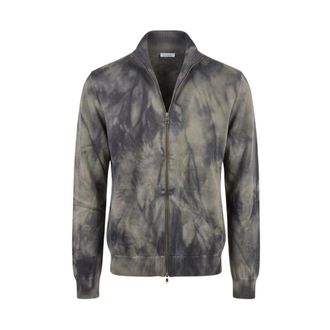 Malo Cardigan en maille effet tie-dye - Homme - Pulls - Gris - Taille: 3XL