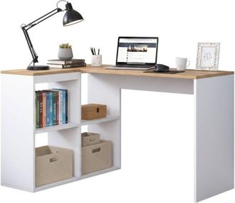 Dmora Eckschreibtisch in Braun, 50x120x74,8h cm