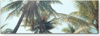 Paul Sinus Art Palmen am Strand - Vintagefotografie - Panoramabild auf Leinwand in 150x50cm
