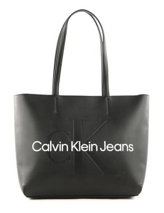 Calvin Klein Cabas Sac Femme avec Fermeture &Eacute;clair, Noir (Black), Taille Unique