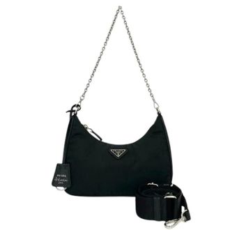 Prada Pre-owned Vintage Nylon Pouch Umh&auml;ngetasche - - Pre-owned - Damen - Schwarzk - ONE SIZE