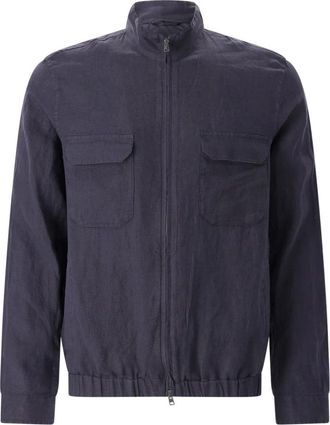 Herno Homme, Vestes, Bleu, Taille: 3XL Veste en lin