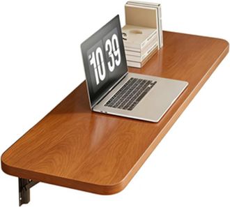 Generic An Der Wand Montierter, Klappbarer Computertisch, Herunterklappbare, Klappbare Werkbank, Arbeitsplattenregal Aus Massivem Holz An Der Wand, 50 Kg Trag