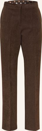 Sem per Lei Sem Per Lei Marlenehose In Lederoptik braun