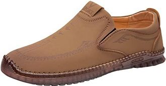 Generic Chaussures décontractées pour homme - En cuir de vache - Respirantes - Confortables - Antidérapantes - Semelle souple - Chaussures dextérieur pour hom