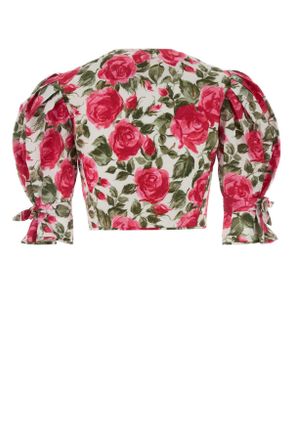 Chlo&eacute; Floral Printed Poplin Blouse - Pink