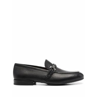 Ferragamo Homme, Chaussures, Noir, Taille: 39 EU Missouri Leather Mocassins