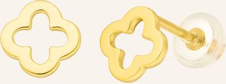 Leaf Ohrstecker Clover Aus 14 Karat Gelbgold gold