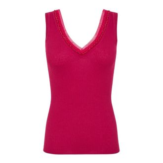 P.A.R.O.S.H. P.a.r.o.s.h., Femme, Tops, Rouge, Taille: 38 FR Hauts sans manches