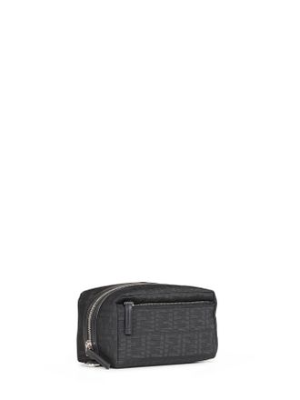 Fendi Mens Beauty Case Zucca Black Jacquard Polyester Handbags Hand Bags