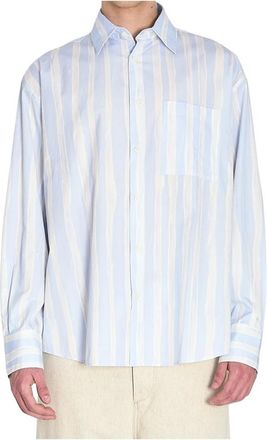 Jacquemus Homme, Chemises, Bleu, Taille: S Le Polo Manches Longues Polo