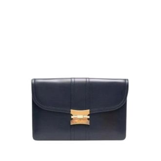 Herm&egrave;s Pre-owned Pochette Rectangulaire &agrave; Rabat - Femme - Pre-owned - Bleu - Taille: ONE Size