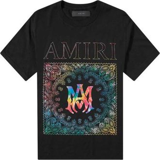 Amiri Homme, Tops, Noir, Taille: L Rainbow Bandana Tee