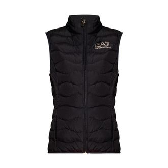 Emporio Armani Isolierte Weste mit Logo - - Jackets - Damen - Schwarzk - 2XS