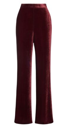 Etro Red Crushed Velvet Trousers Size XS