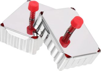 UPKOCH 2 Quadratische Kuchenformen Edelstahl Druckform Backform F&uuml;r K&auml;sekuchen Brot Dessert Glatte Oberfl&auml;che Einfache Entformung