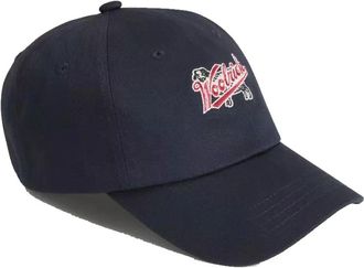Woolrich Femme, Accessoires, Bleu, Taille: ONE Size Logo Baseball Cap Melton