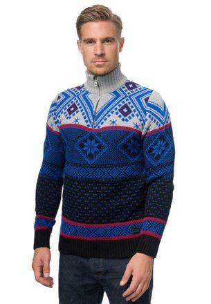 Rusty Neal Strickpullover mit winterlichem Muster