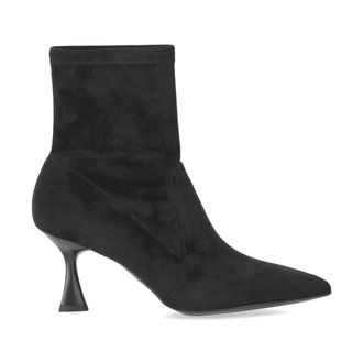 Sergio Levantesi Schwarzer Kn&ouml;chelstiefel mit Wildledereffekt - - Shoes - Damen - Schwarzk - 37 1/2 EU