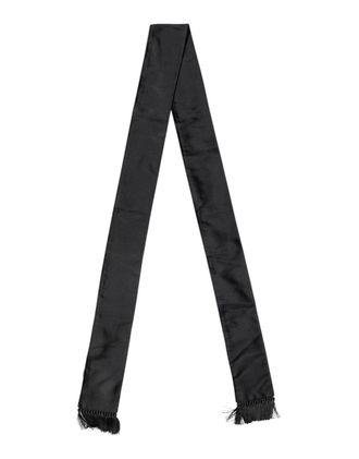 Dolce & Gabbana Mens Black Silk Fringes Neck Wrap Foulard Scarf