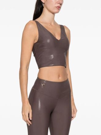 Macron Beba V-neck sports bra - Marron