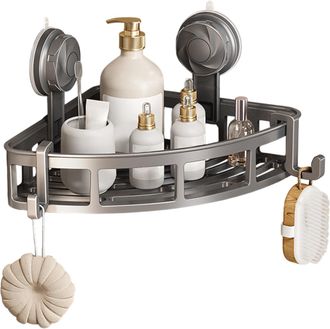 Generic Eckdusche Regal - Badezimmer Organizer mit Saugnapfen | Dr&uuml;ckenlose Tropfst&auml;nder & Badezimmer F&uuml;r