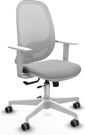 Piqueras y Crespo Schreibtischstuhl mit zylindrischen Armlehnen, h&ouml;henverstellbare Lendenwirbelst&uuml;tze, ausgestattet mit Syncro/Traslack und Schneideschaum, mit Rollen v