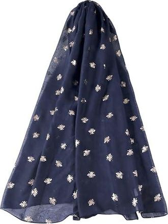 GFM Foulard imprim&eacute; abeilles - Bleu - Large