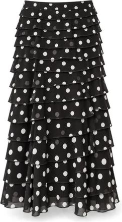 Saloni Niki Rock - Polka Scatter - - Skirts - Damen - Schwarzk - L