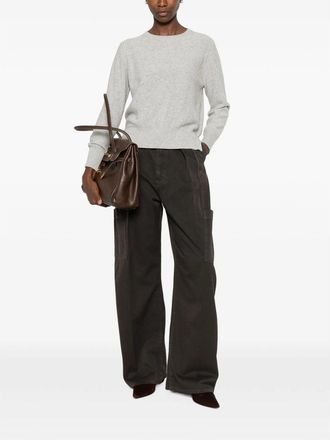 PANICALE Virgin Wool and Cashmere Blend Sweater - Gray