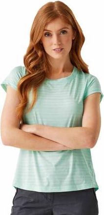 Regatta T-Shirt &agrave; Manches Courtes Limonite VII &agrave; s&eacute;chage Rapide pour Femme, Aqua d&eacute;color&eacute;, 44