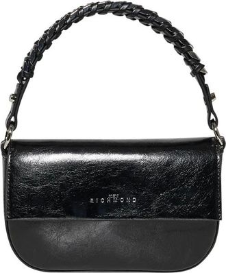 John Richmond Femme, Sacs, Noir, Taille: ONE Size Mini sac &agrave; main avec poign&eacute;e tress&eacute;e et design essentiel