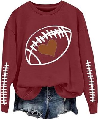 Generic Sweat-shirts pour femme - Imprim&eacute; graphique britannique - Haut surdimensionn&eacute; - Col rond - Manches longues - Automne - Hiver - D&eacute;contract&eacute; - Confortab