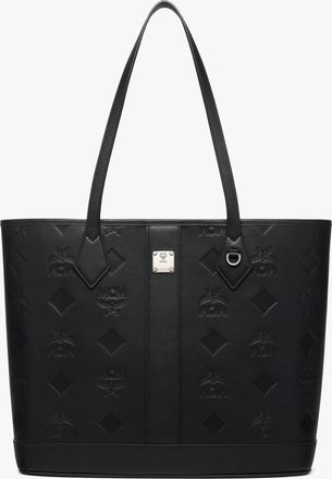 MCM Neuer Liz Shopper aus Leder mit gepr&auml;gtem Monogramm