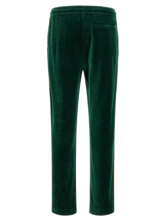 Casablanca Cotton Velvet Bicolor Joggers - Green