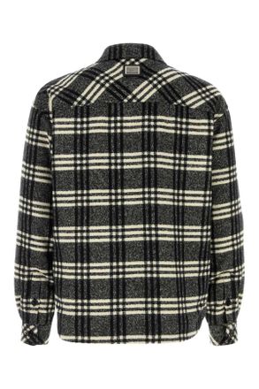 Dolce & Gabbana Plaid Wool Shirt - Gray