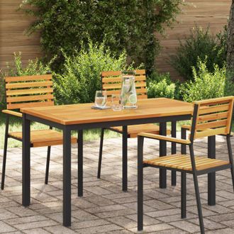 vidaXL Plateau de table Marron 120 x 70 x 2 cm Bois dacacia massif vidaXL