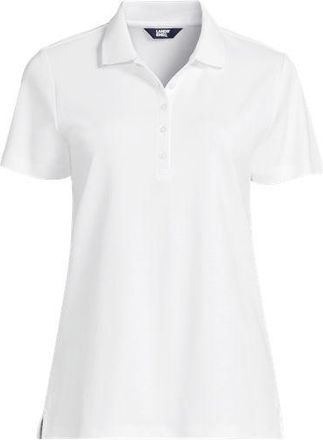 Lands End Supima Polo-Shirt, Damen, Größe:56-58 plus, Weiß, Baumwolle, by Lands End