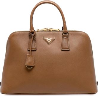 Prada Hobo Bags - Large Saffiano Lux Promenade Satchel - Gr. unisize - in Braun - f&uuml;r Damen