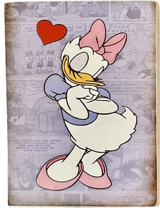 Disney Magnet (Magnet) Daisy Duck Daisy Duck f&uuml;r K&uuml;hlschrank Sammlerzimmer Druck auf Holz 10 x 6 cm