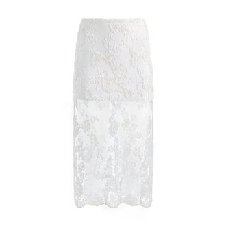 Alice & Olivia Femme, Jupes, Blanc, Taille: 34 FR Midi Skirts