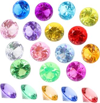 DOITOOL 100 St&uuml;ck Bunte Acryl Kristall Diamanten Dekosteine Simulation Edelsteine Basteln Hochzeit Party Tischstreu Deko Vase F&uuml;ller Mix Farben