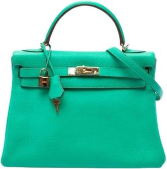Herm&egrave;s Sac &agrave; main Kelly II Pre-owned - Femme - Pre-owned - Vert - Taille: ONE Size