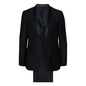 Tagliatore Einknopf-Sakko mit Schalkragen - - Suits - Herren - Blau - M