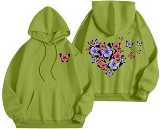 Generic Sweat &agrave; capuche imprim&eacute; tendance pour la Saint-Valentin 2026 (2), Vert, XXL