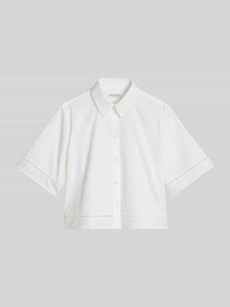 Marc O'Polo Regular Fit Kurzarmbluse aus reiner Baumwolle mit Lochstickerei