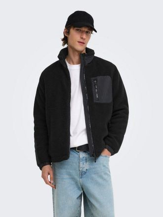 Only & Sons Kurzjacke ONSTYRO PADDED SHERPA JACKET NOOS Polyester, regular fit
